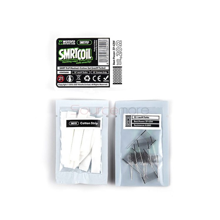 Wotofo SMRT PNP MESH-COTTON SET - BIGVAPORPK